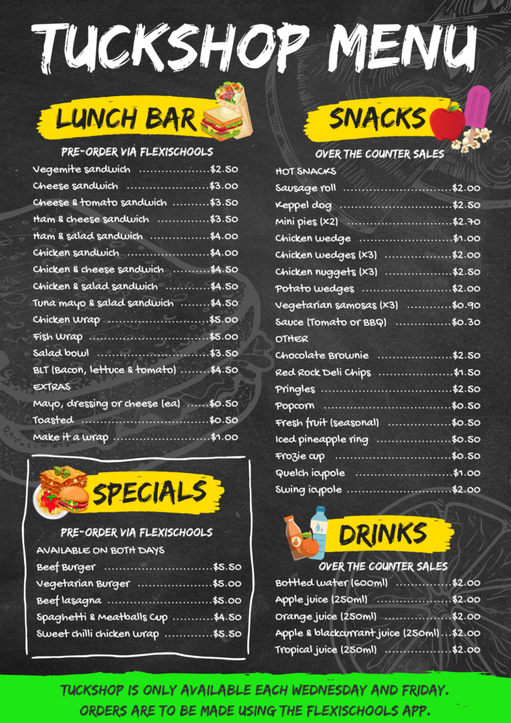 Tuckshop | St Francis Xavier's School