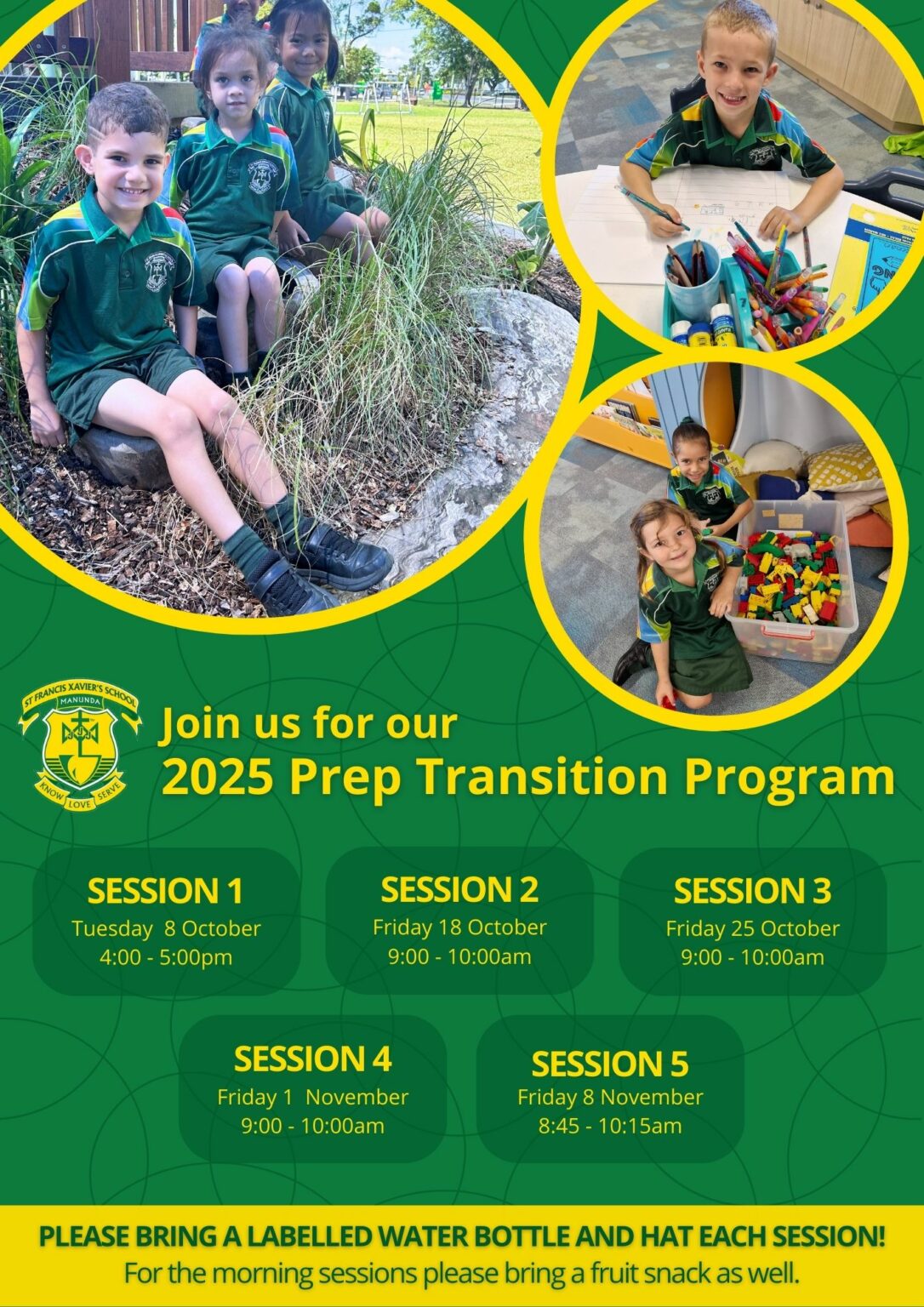Prep 2025 Transition Program | St Francis Xavier's School